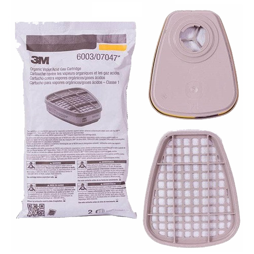 Cartucho Vapor Orgánico /Gas Ácido 3M™ 6003 Amarillo – BioSafetyGO